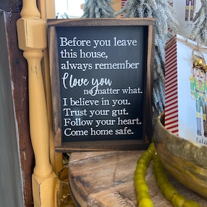 Always Remember Sign, I Love You, Entryway Sign, Wooden Sign, Living ...