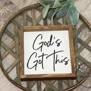 God's Got This Wood Sign, Christian Sign, Stop Worrying, Trust God, He ...