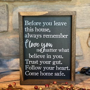 Always Remember Sign, I Love You, Entryway Sign, Wooden Sign, Living ...