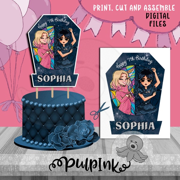 Wednesday and Enid Cake - Etsy