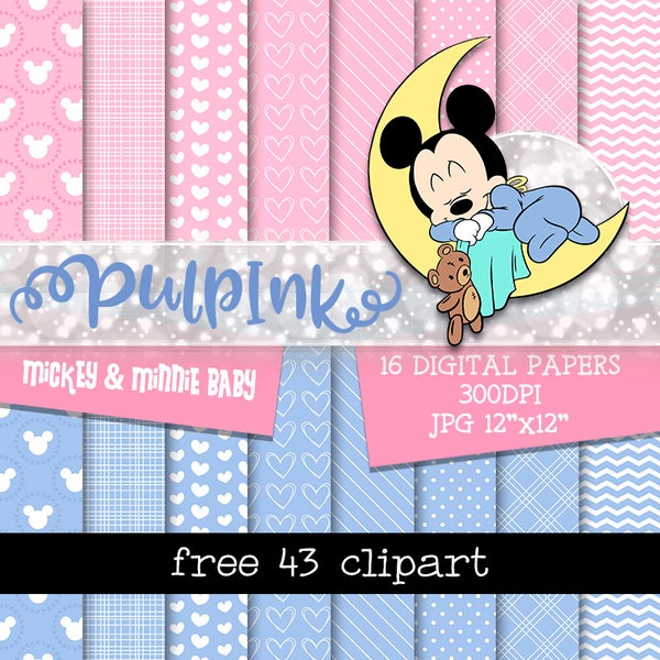 Baby Blue Mickey - Etsy