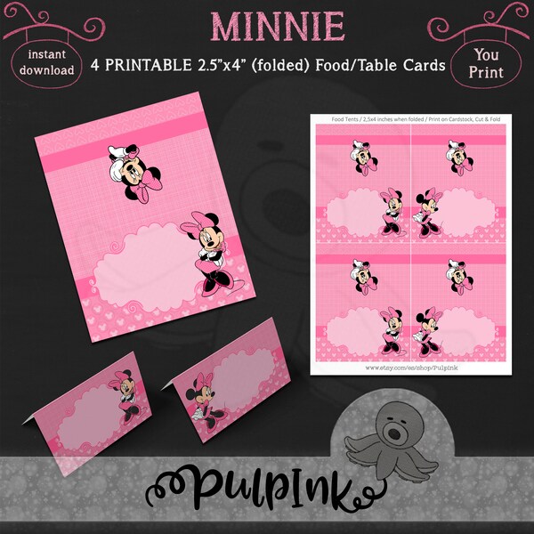 Minnie Food Labels - Etsy