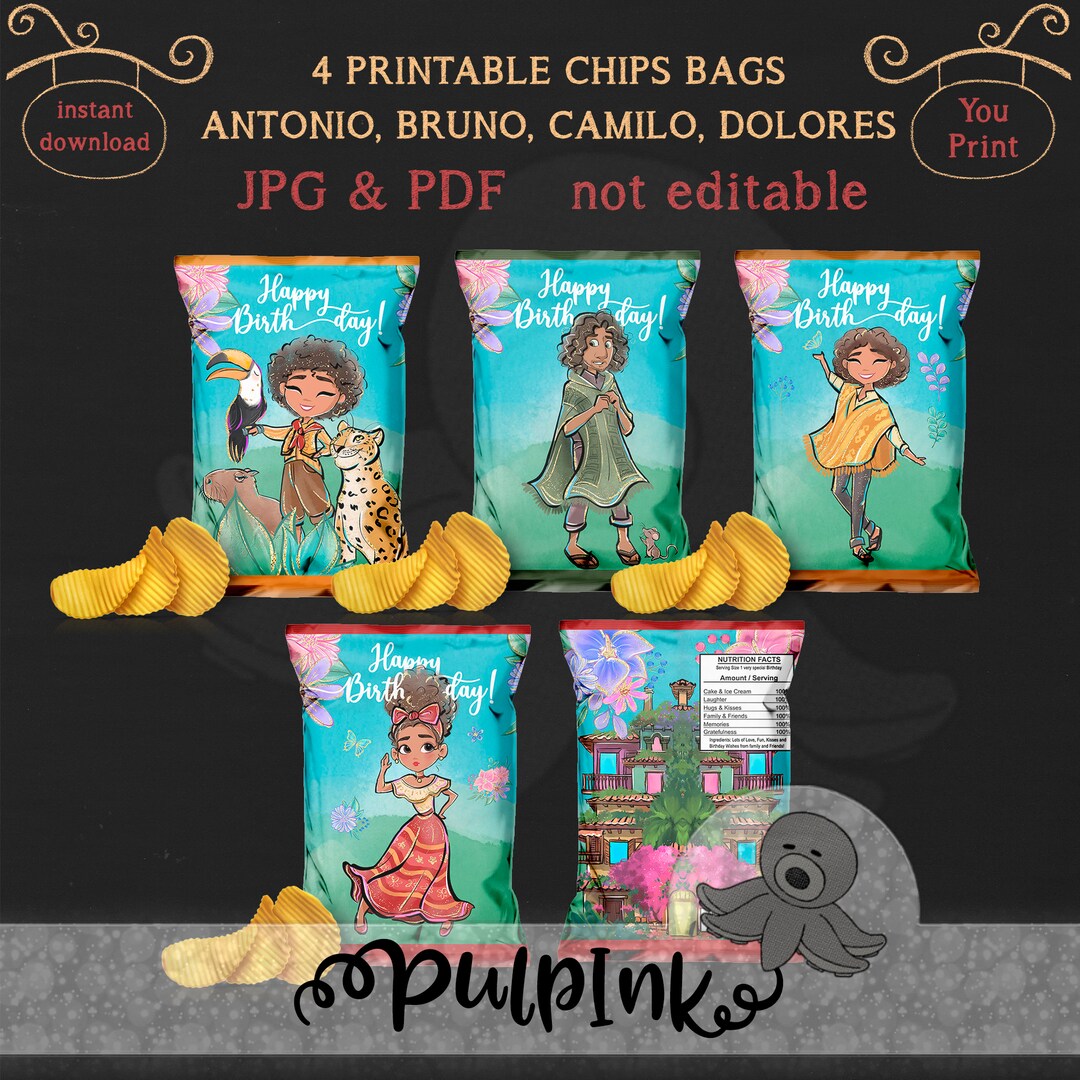 Antonio Bruno Camilo and Dolores ENCANTO Chips Bag - Etsy