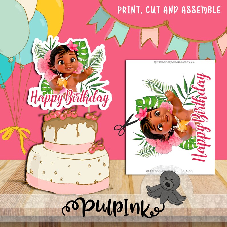 Moana Cake Topper Moana Cake Topper Moana Cake Moana - Etsy