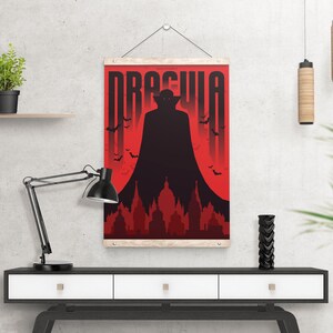 Bram Stoker's Dracula Graphic Poster – Gothic Horror Wall Art – Red and ...