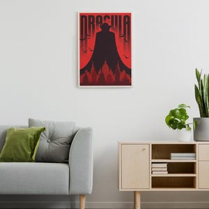 Bram Stoker's Dracula Graphic Poster – Gothic Horror Wall Art – Red and ...