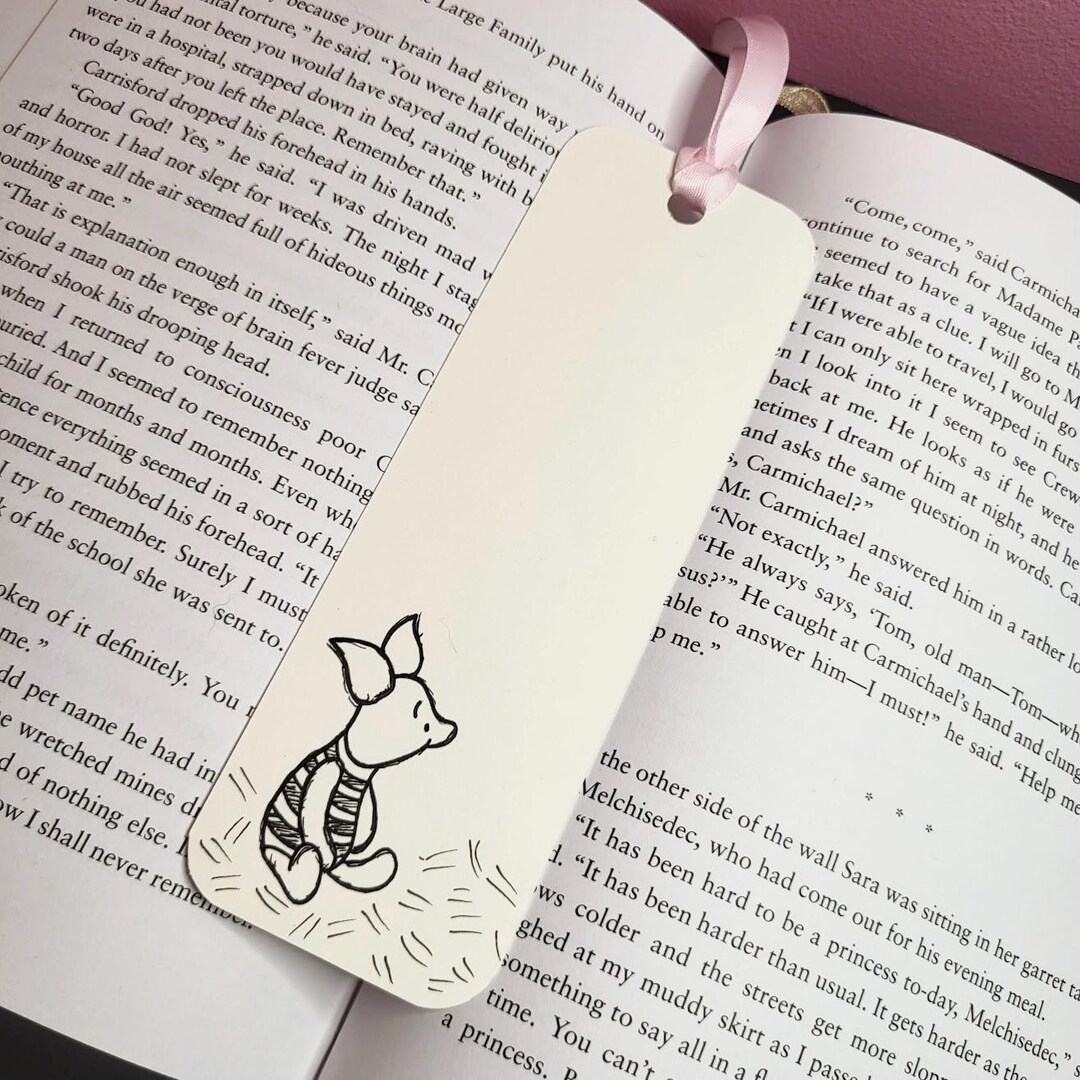 Sketched Piglet From Winnie the Pooh - Bookmark - 100% Sketched - Etsy