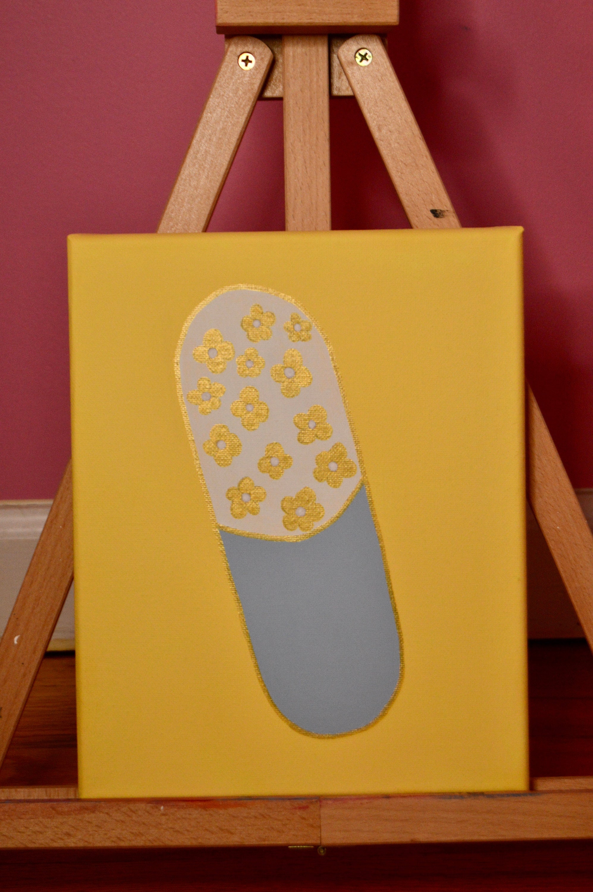Mental Health Floral Pill Painting - Canvas Painting - Acrylic Painting ...