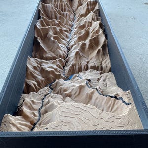 Grand Canyon Rim-to-rim 3D Topographic Map of North Rim and South Rim ...