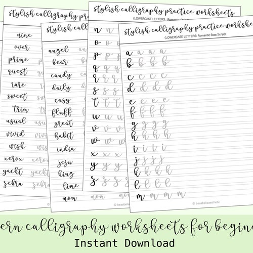 Hand Lettering Tracing Sheets 35 Ways to Hand Letter the | Etsy