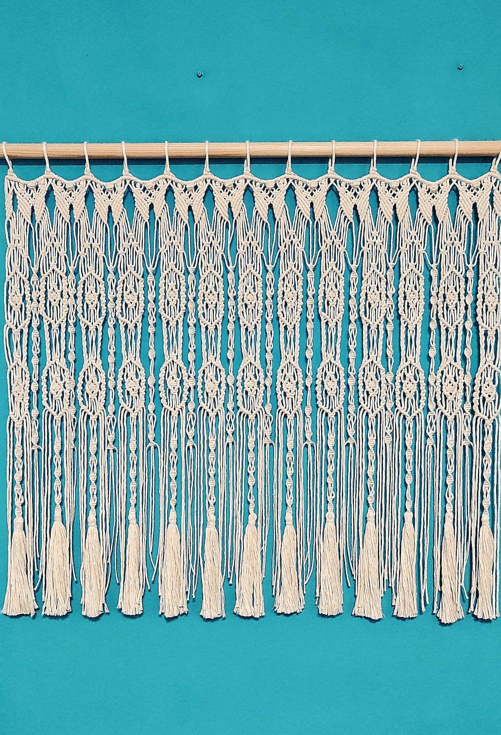 Decor Macrame Curtain,banner Macrame, Macrame Wallart. Window Curtain ...