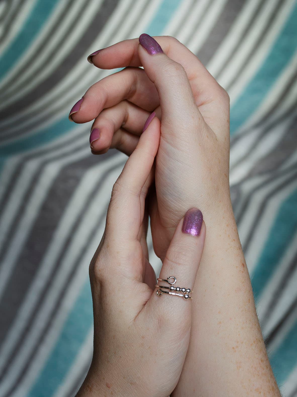Fidget Thumb Ring 925 Sterling Silver Wire & Balls Hand - Etsy UK