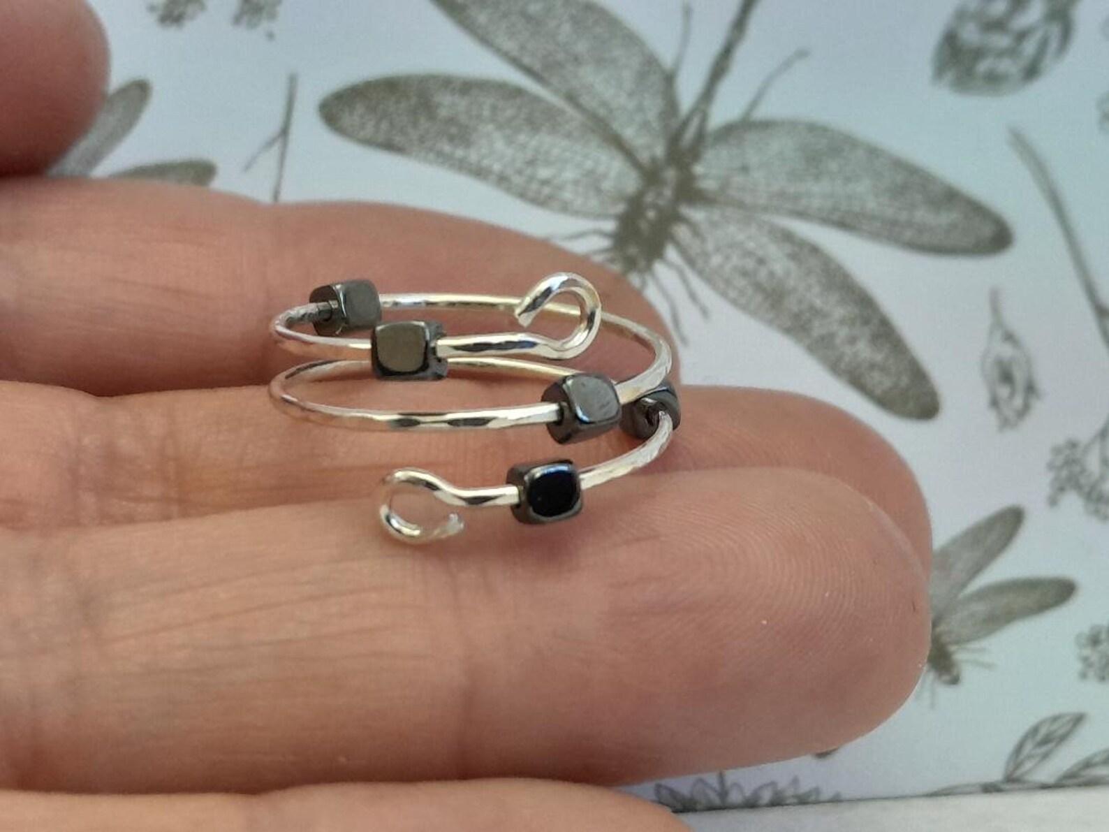 925 Silver Thumb Fidget Ring Anxiety Ring Skin Picking Ring - Etsy UK