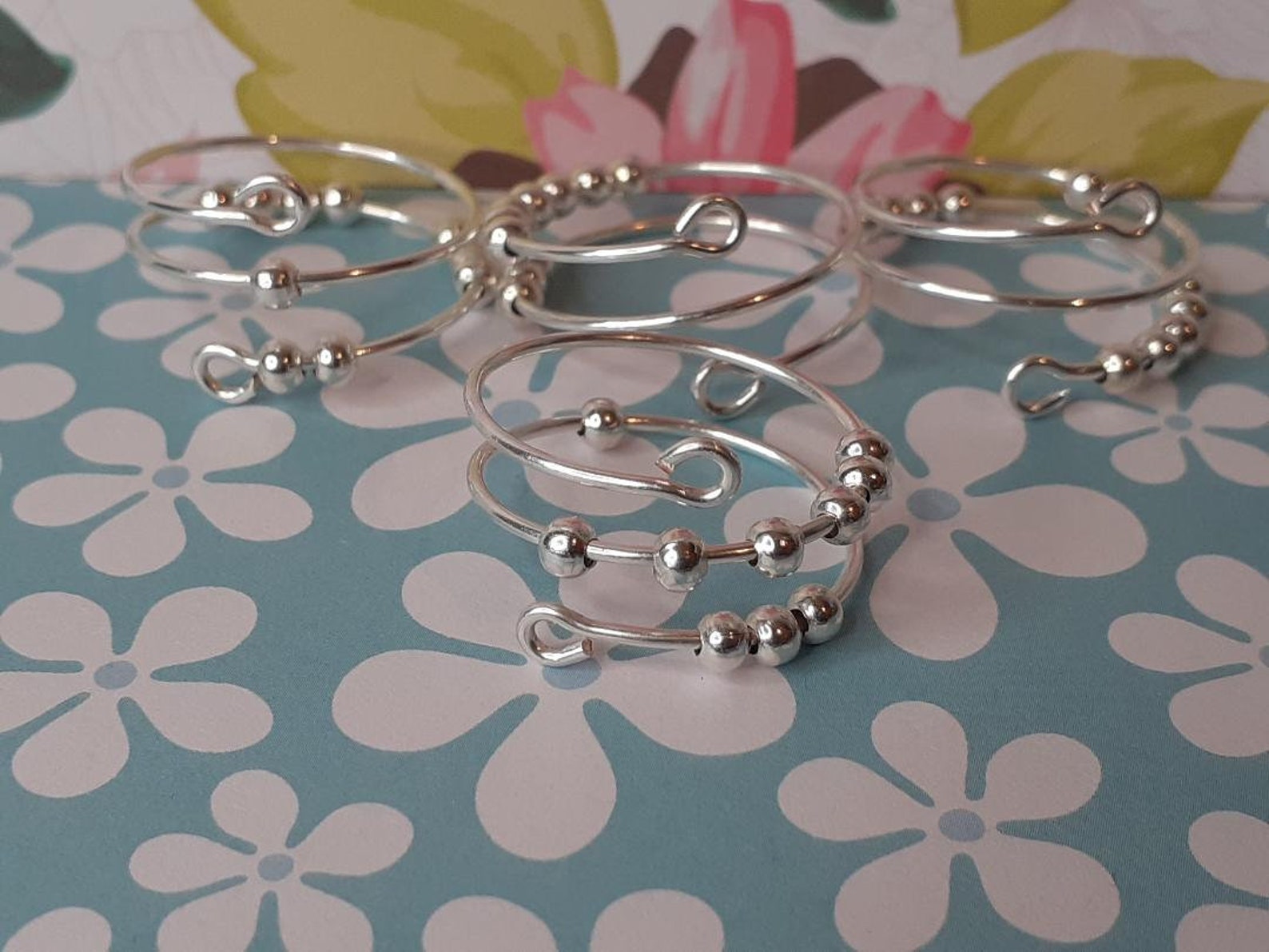 Thumb Fidget Ring Anxiety Ring With Silver Colour Balls 1x - Etsy