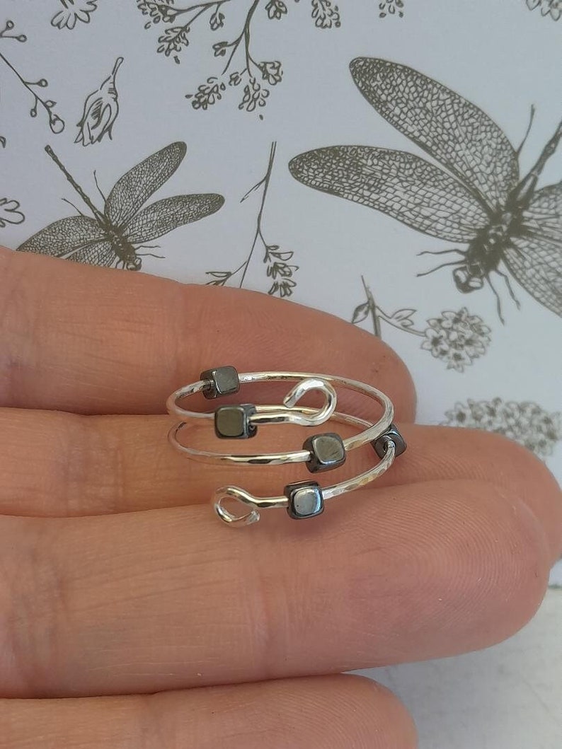 925 Silver Thumb Fidget Ring Anxiety Ring Skin Picking Ring - Etsy UK