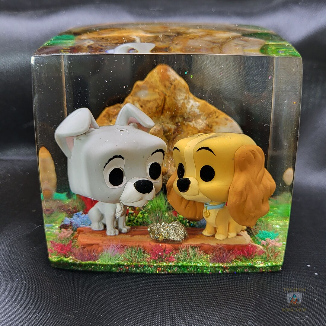 Lady and the Tramp Funko Pocket Pop Diorama Resin Cube Display, Custom ...