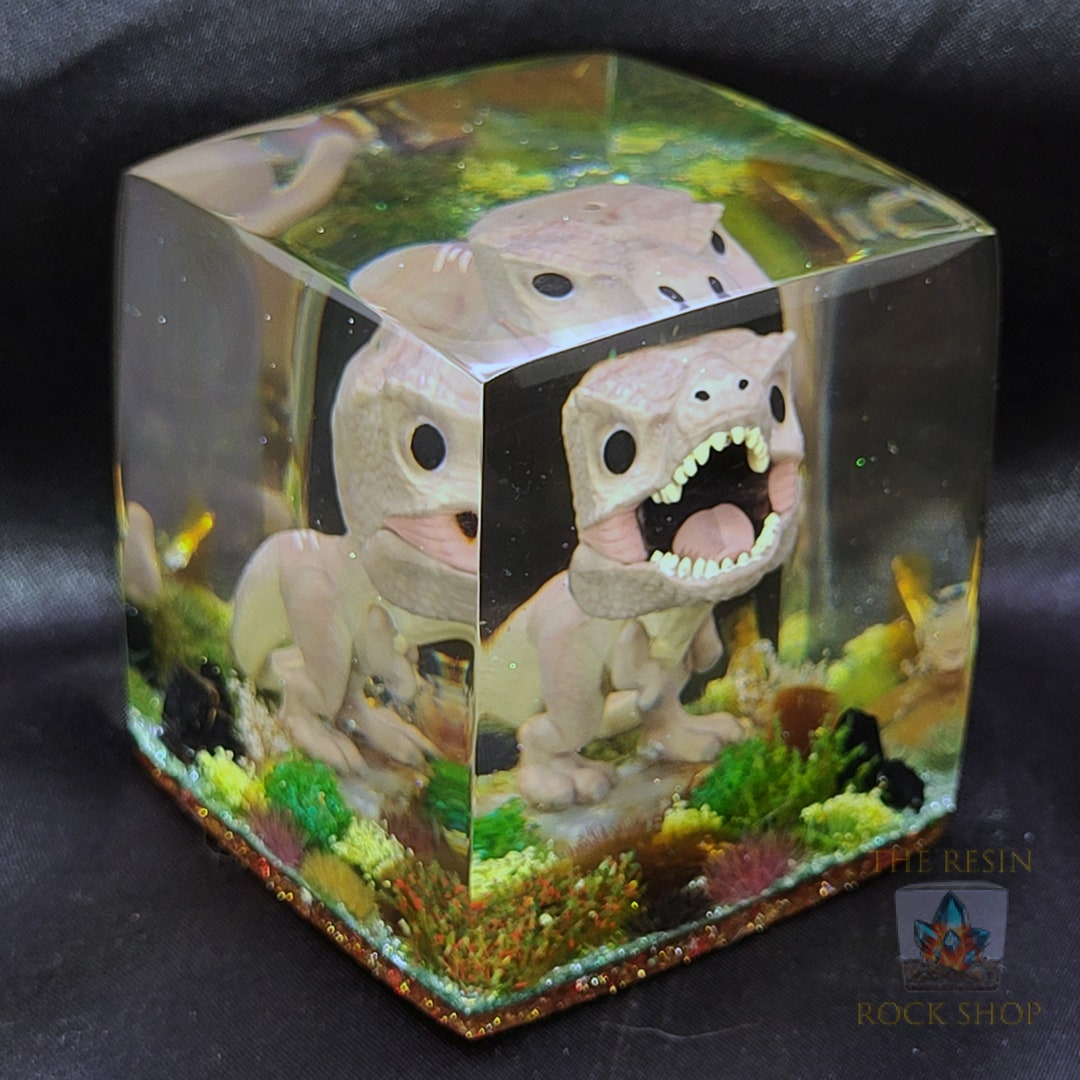 Tyrannosaurus Rex Custom Funko Diorama Resin Cube, Hand Crafted ...