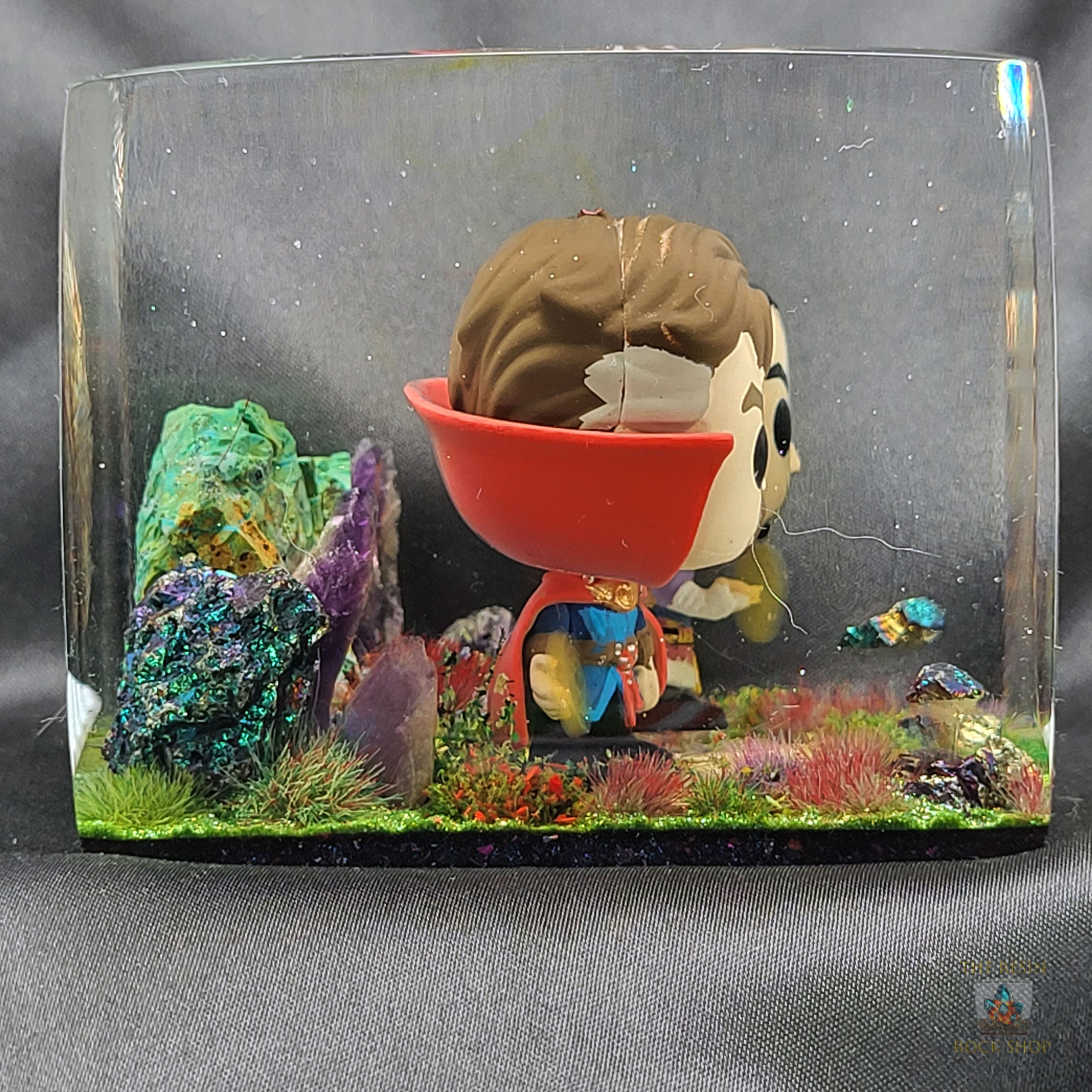 Dr Strange & Wong Funko Pop Custom Funko Diorama Resin Cube, Marvel MCU ...