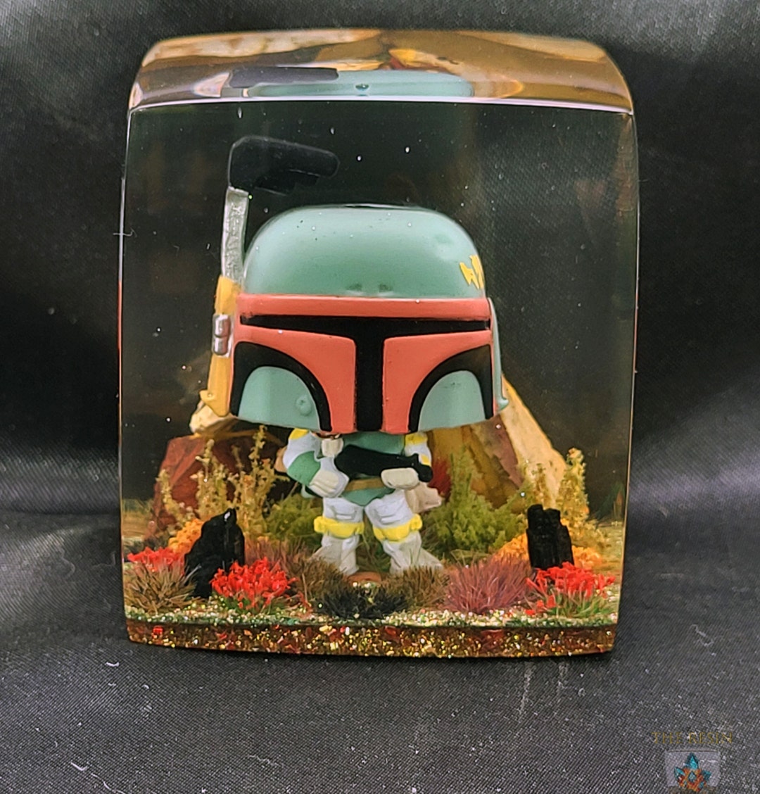 Boba Fett Funko Pocket Pop in Resin Cube Display Funko Pop Display Bounty Hunter Custom Funko Star Wars Collectable Mandalorian Gift Etsy Canada