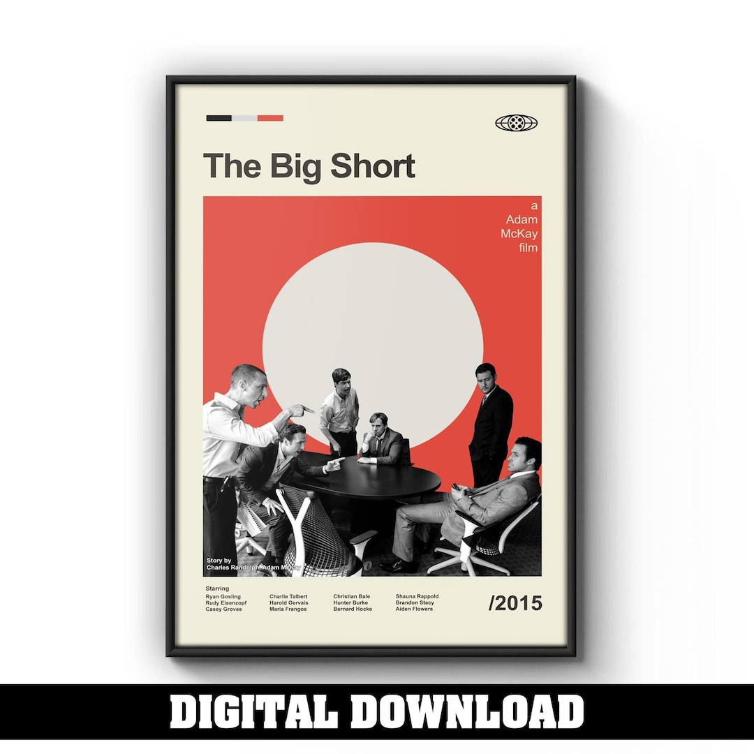 Mid Century Modern the Big Short Poster Digital Print, Custom Movie ...