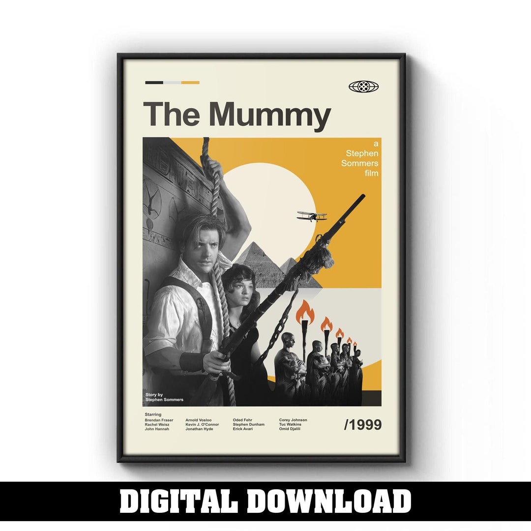 Mid Century Modern the Mummy Poster Digital Print, Custom Movie Wall ...