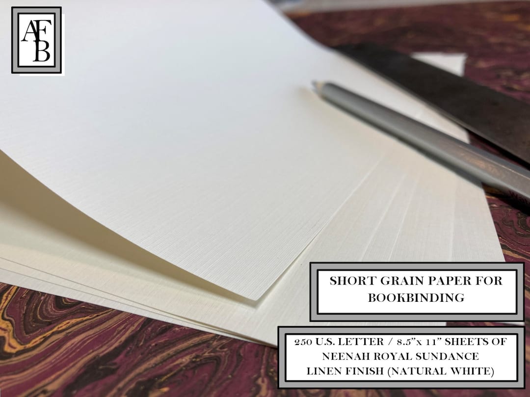 SHORTGRAIN PAPER Ideal for Bookbinding 250 Sheets U.S. Letter/8.5 X 11 ...