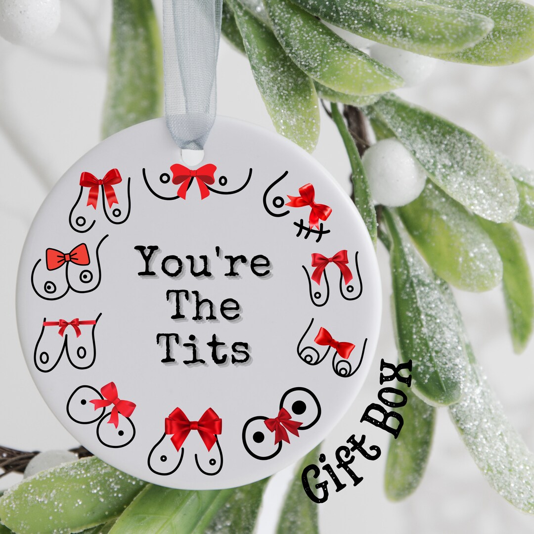 Rude Breast Christmas Ornament Gifts for Her Women Youre the - Etsy