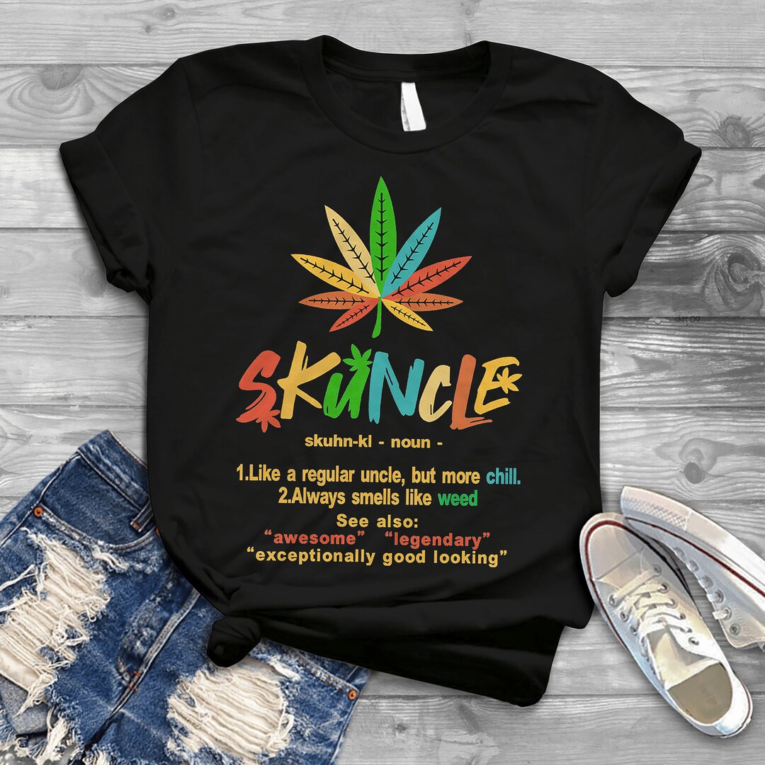 Weed Skuncle Definition Father Uncle Gift Tee Vintage T-shirt, Retro ...
