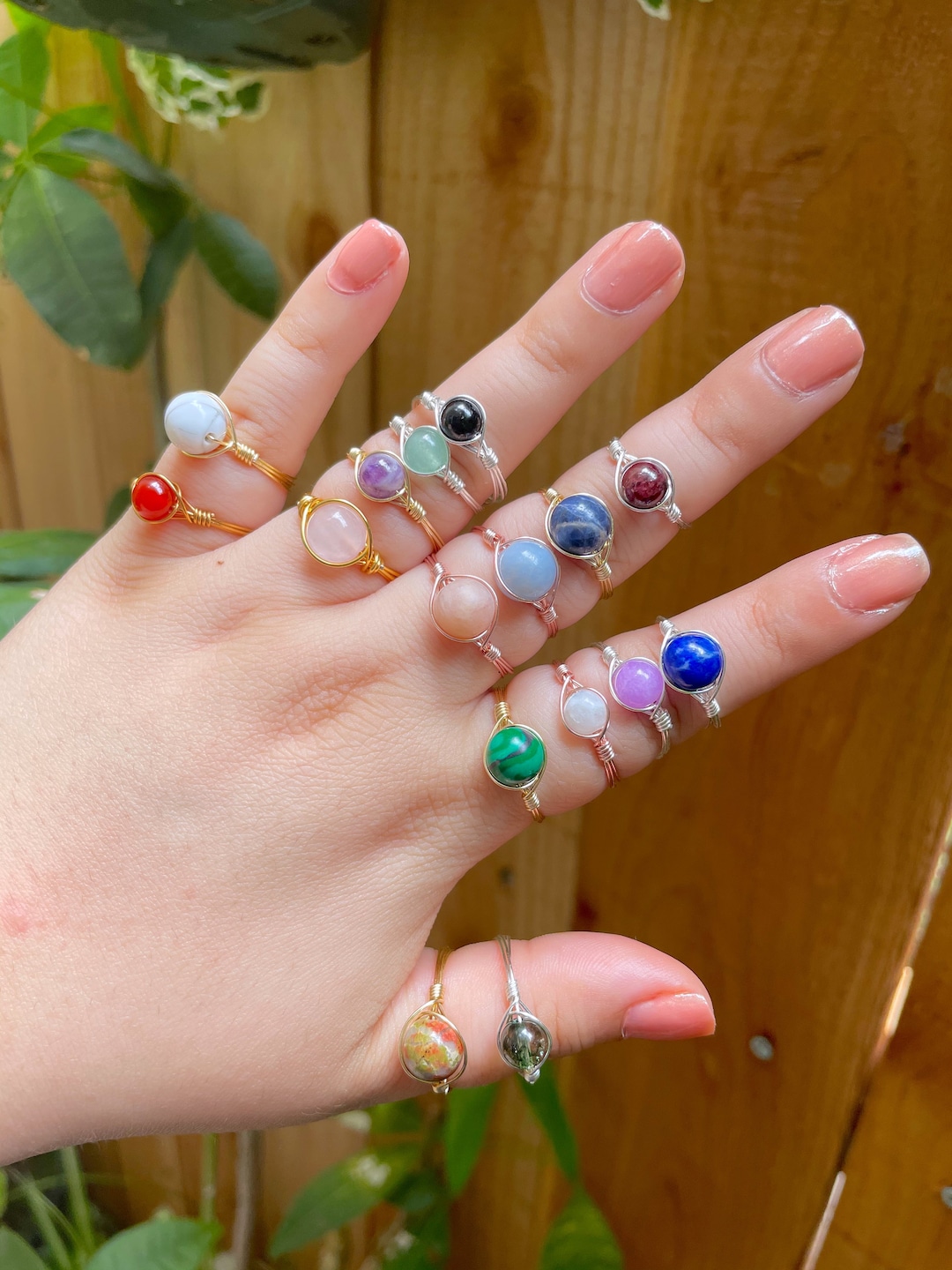 Draht Gewickelt Echte Kristall Ringe Echte Kristalle Bestseller ...