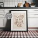 Le Petit Dejeuner Coffee Croissant Print, Hand Drawn Breakfast Sketch ...