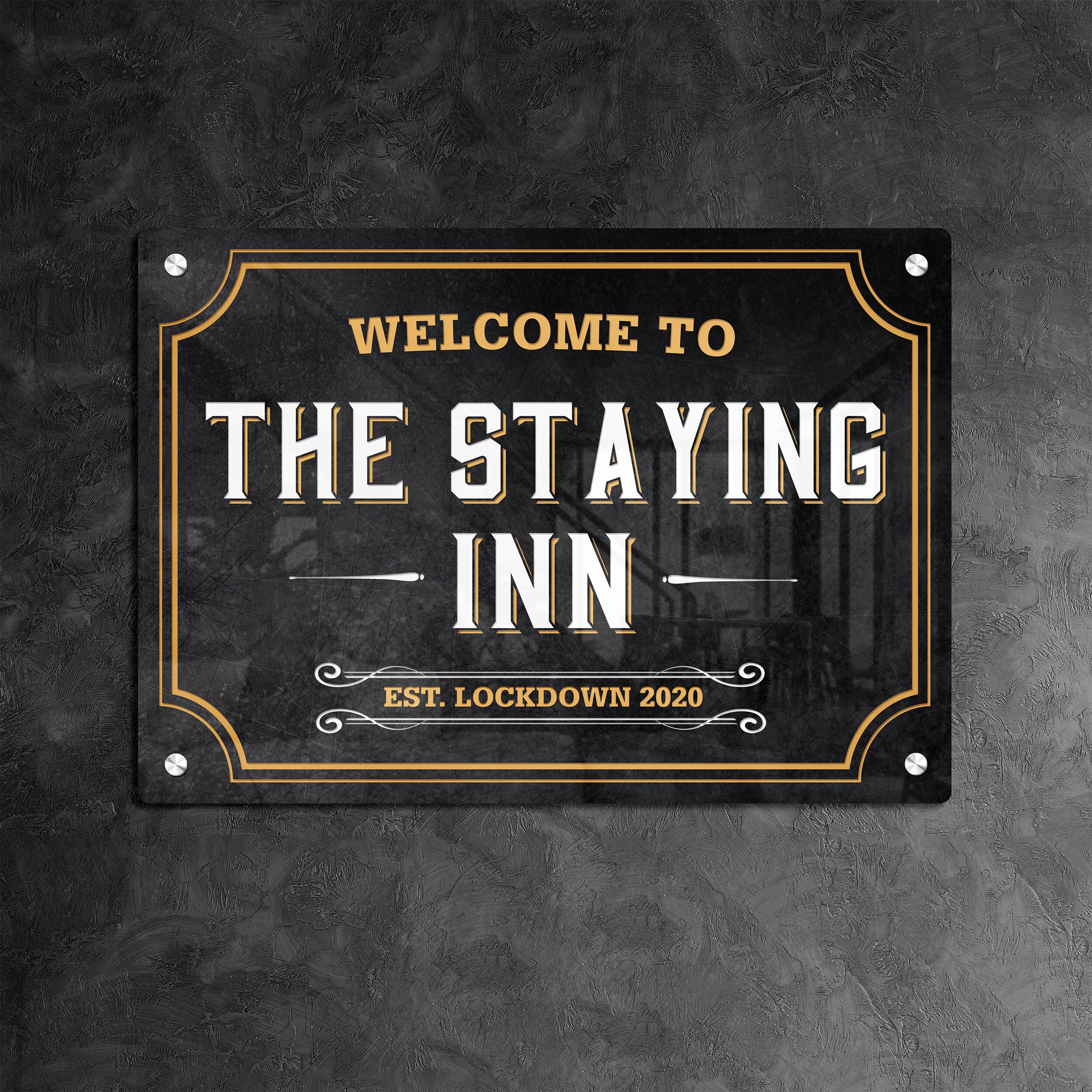 Personalised Welcome Bar Sign with Rustic Black Chalk Board | Etsy