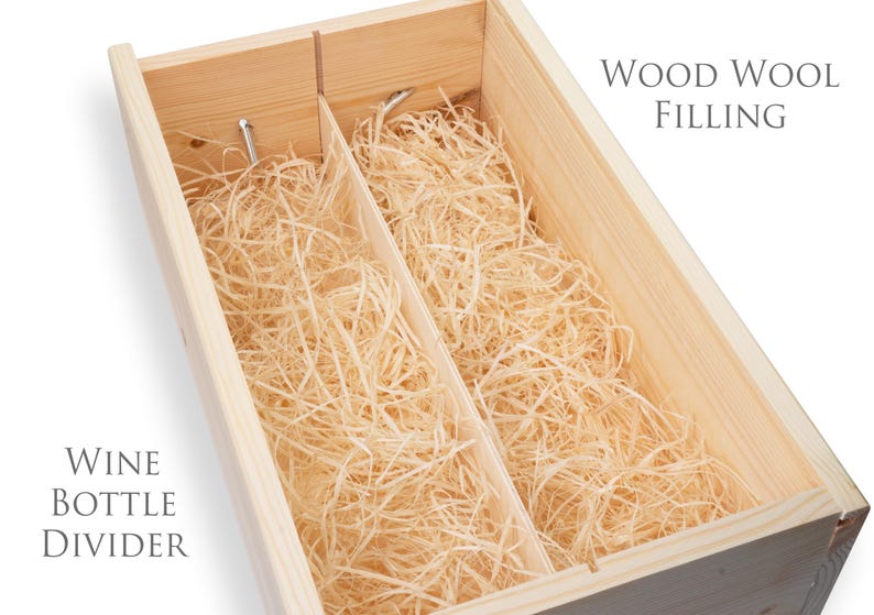 Engraved Personalised Wooden Double Wine Box for 2 Bottles With Slide ...