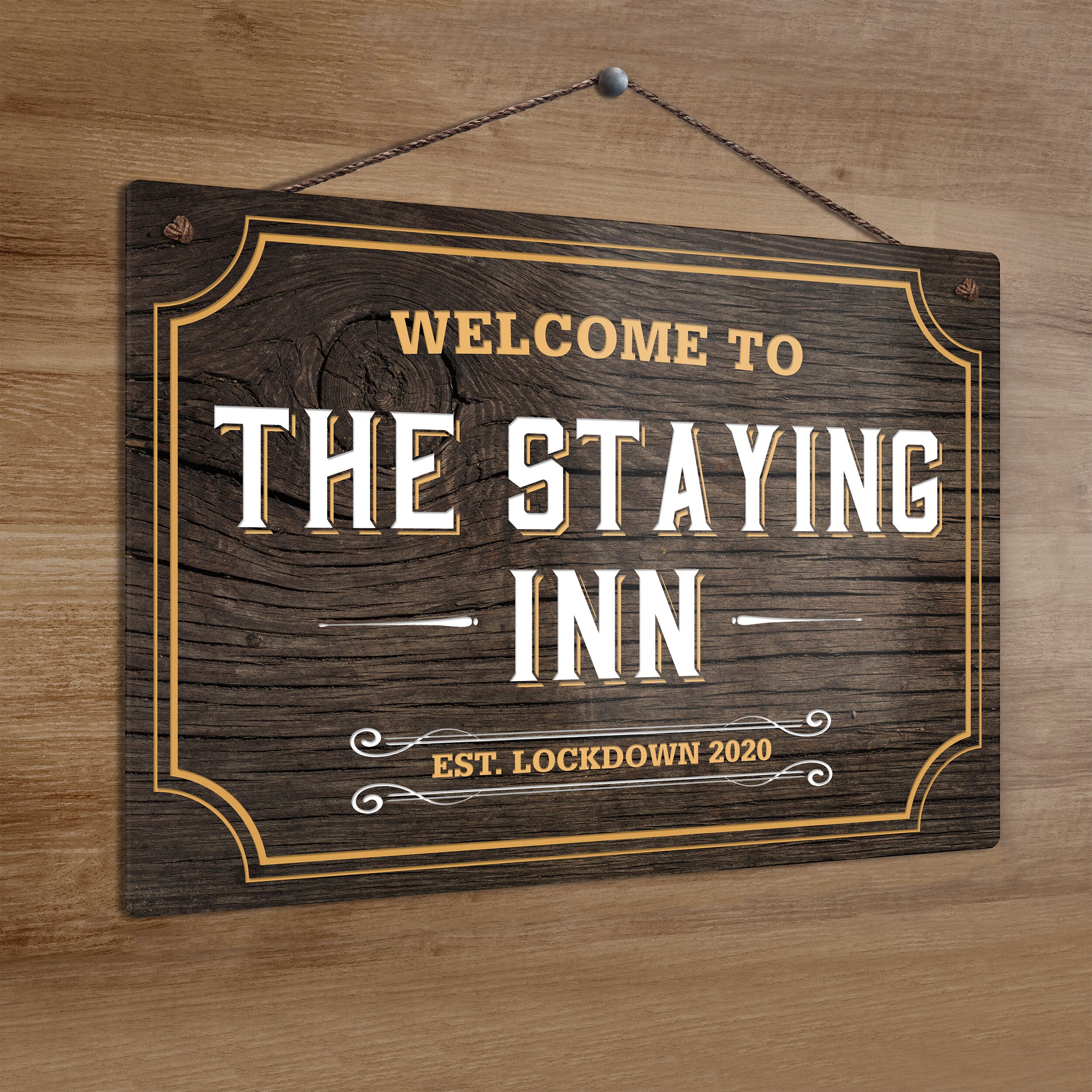 Personalised Welcome Bar Sign With Aged Wood Background. Gloss - Etsy UK