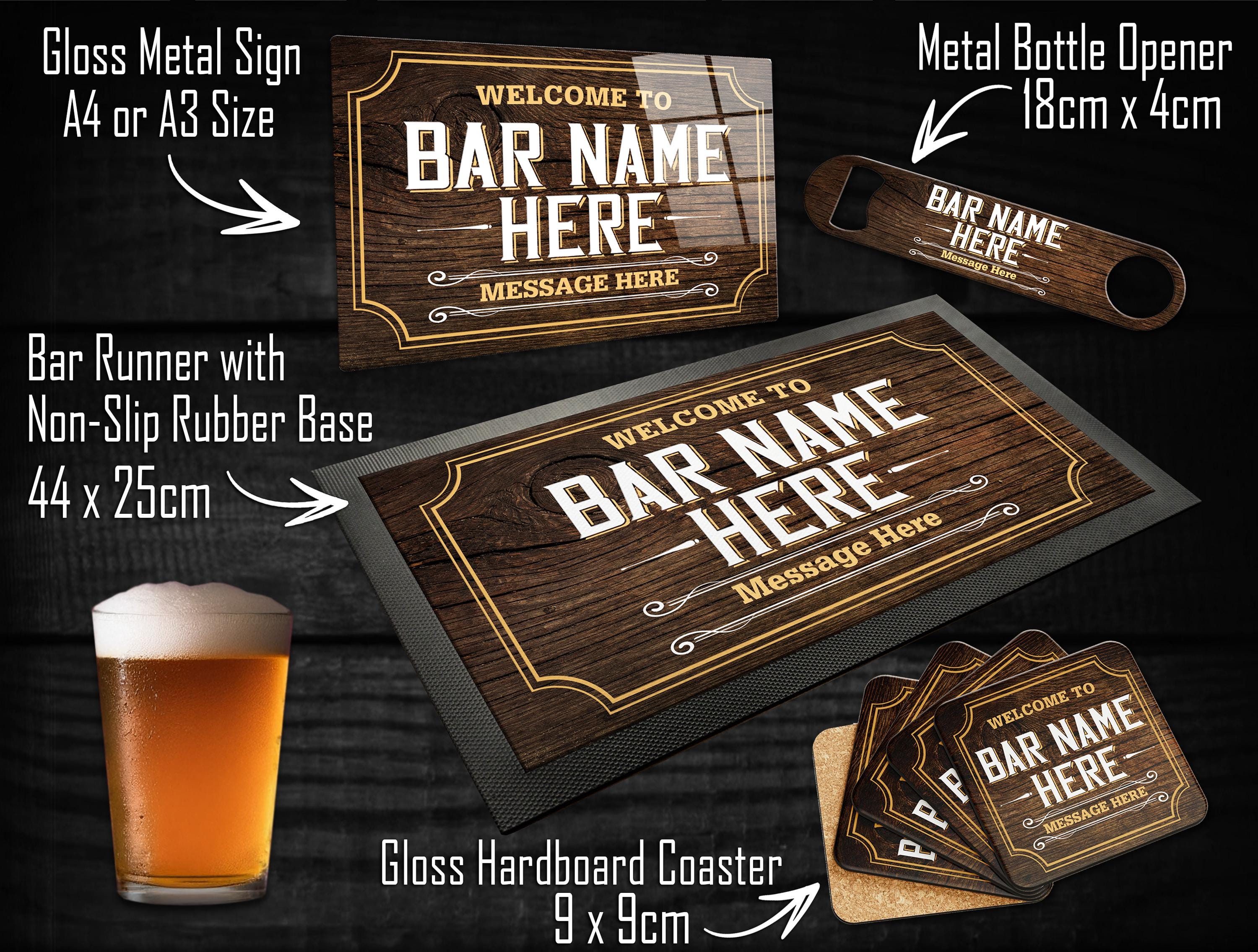 Personalised Bar Items for Home Pub or Bar - Custom Made Gift Accessory ...