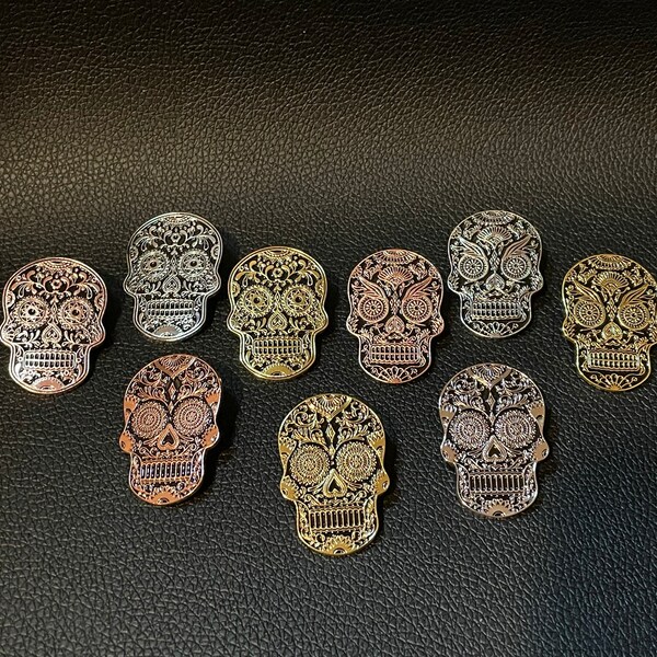 Sugar Skull Pin - Etsy