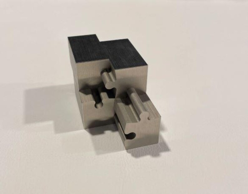 CUBIT - 1.5" Wire EDM Stainless Steel Jigsaw Puzzle Cube Near-zero ...