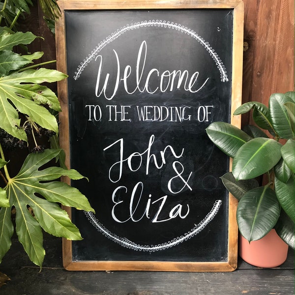 Wedding Chalk Board - Etsy