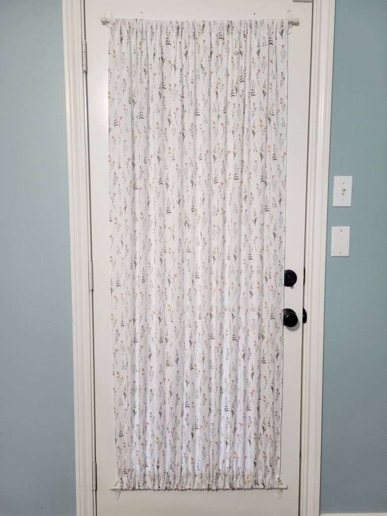 Floral Rayon Door Curtain, Privacy Window Drape - Etsy