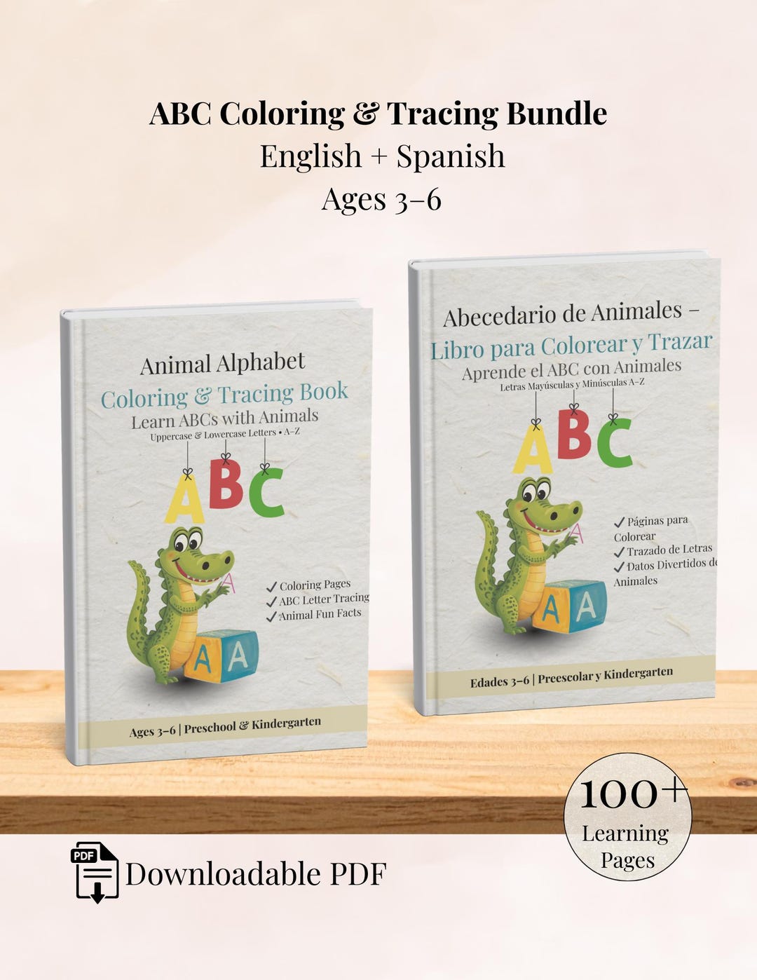 Paquete de libros para colorear y trazar el alfabeto / Alfabeto en ...