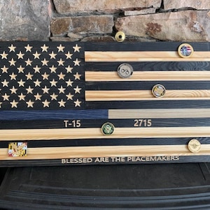 Wooden Challenge Coin Flag - Etsy
