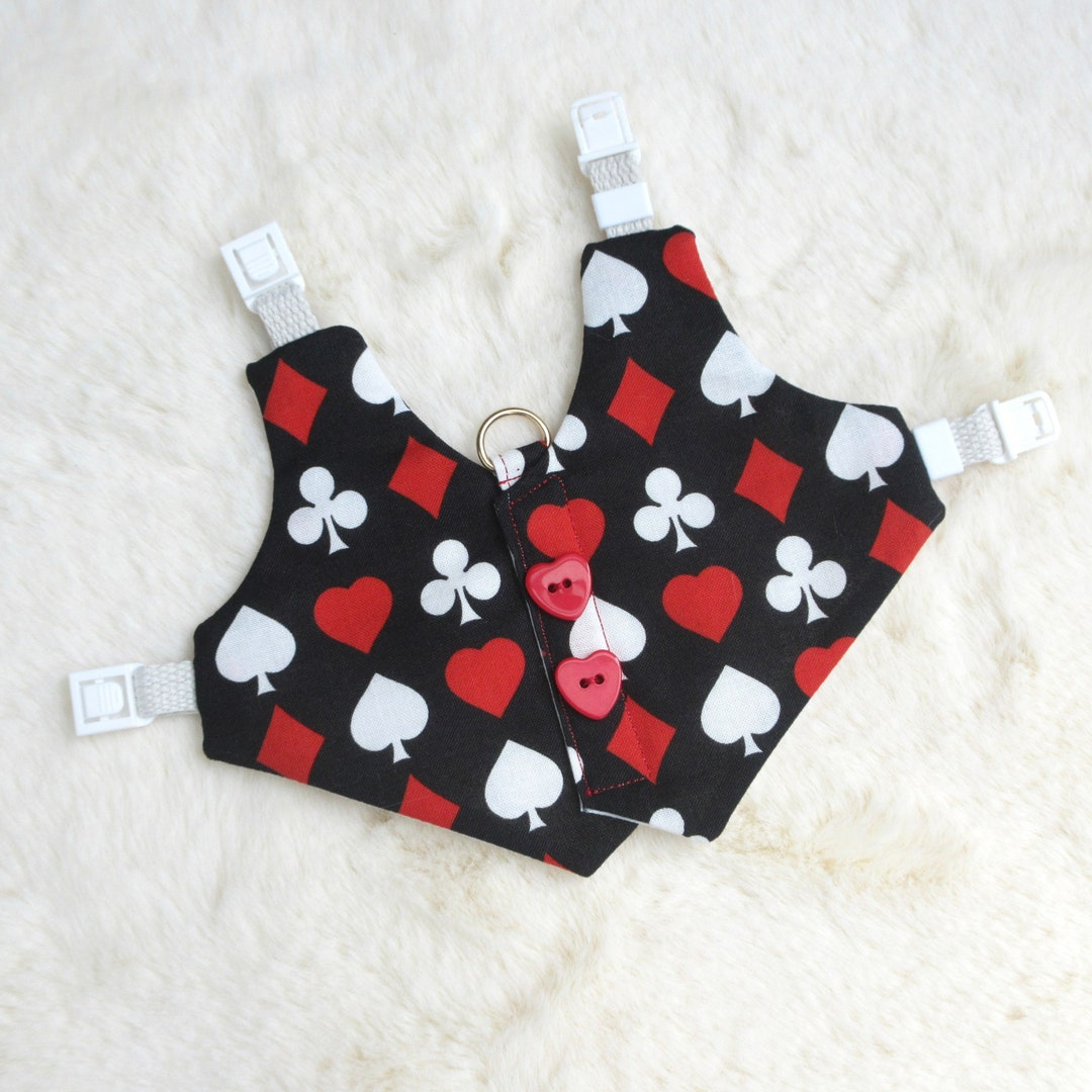 Black Heart Vest, Pet Bunny Dress/harness, Rabbit Clothing Harness ...