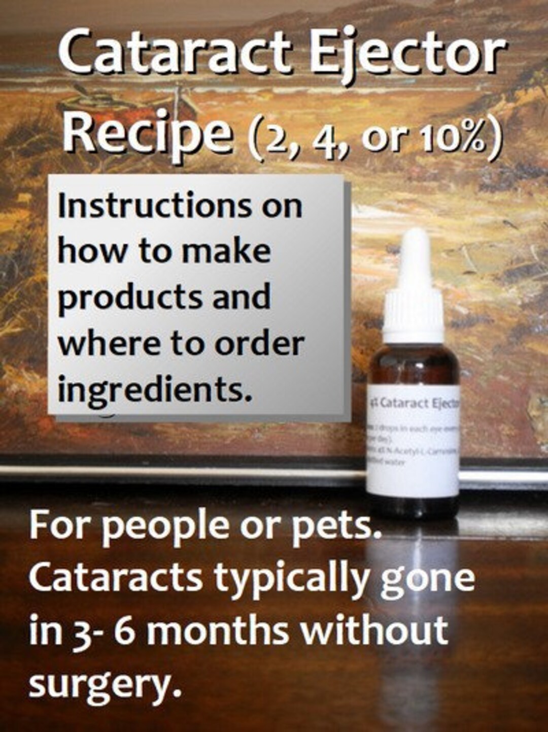 Cataract Ejector Recipe (2, 4, 10%) PDF - Etsy