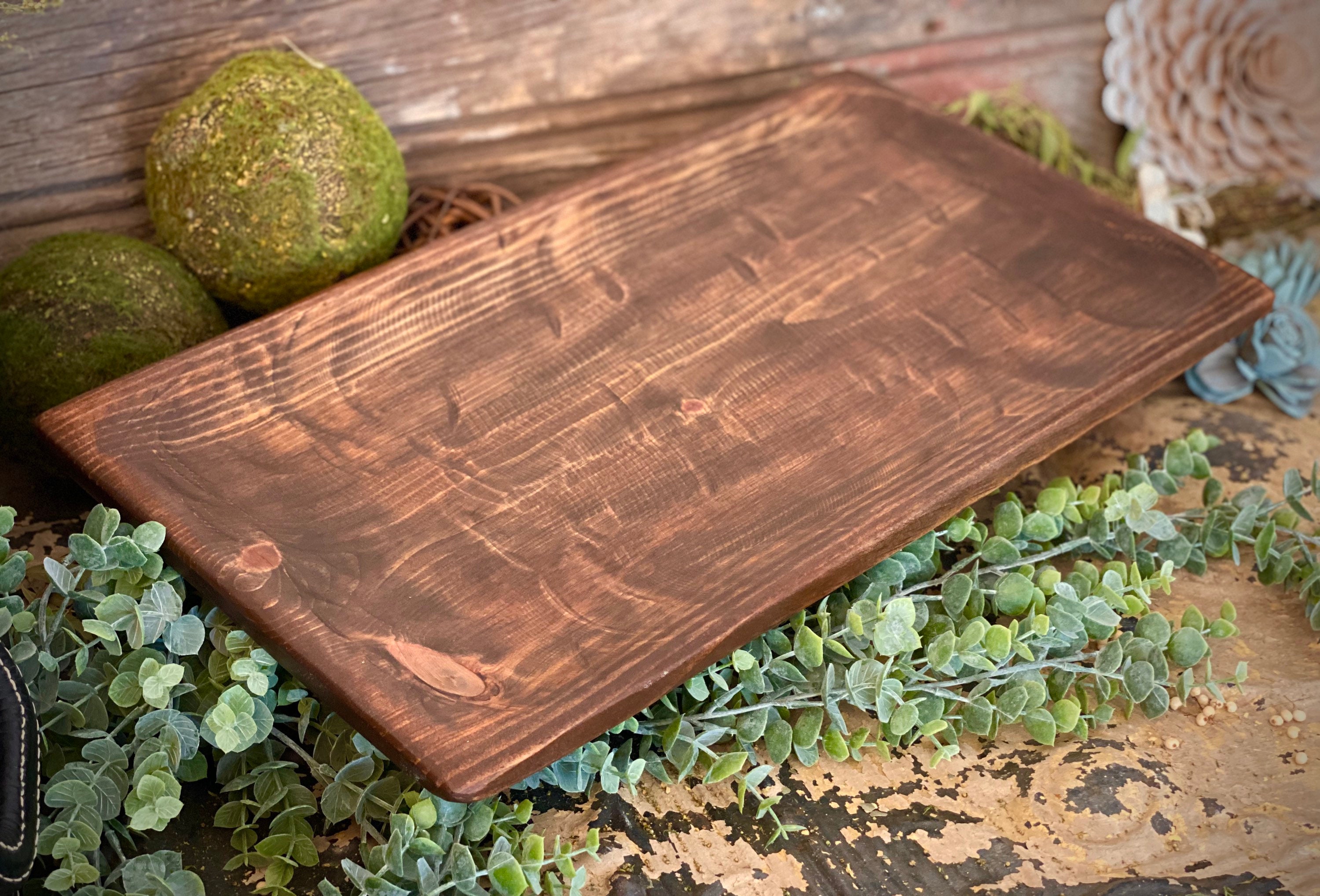 20x11 Inch Carved Tray or Holder | Wood | Hand carved | Large Wood ...