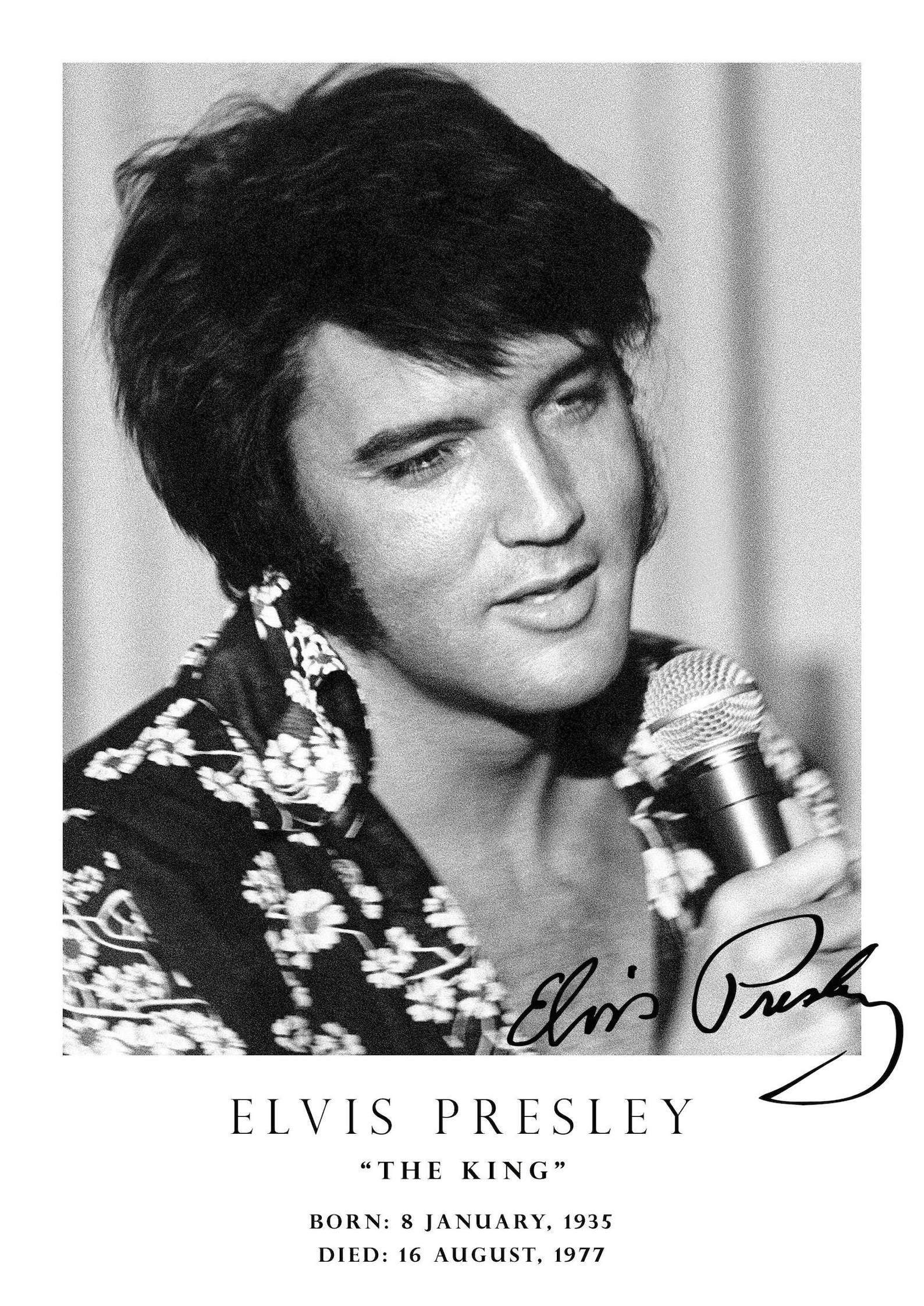 Elvis Presley Poster Wall Art Tribute Memorabilia Signed copy 121 A4 29 ...