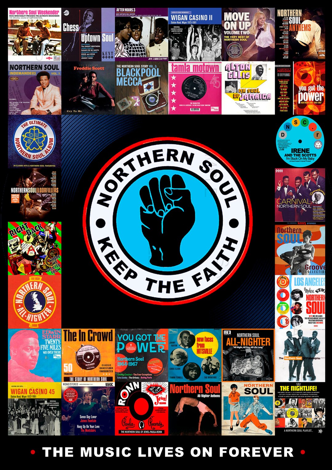 Northern Soul Memorabilia Poster Northern Soul Records Wall Art 2