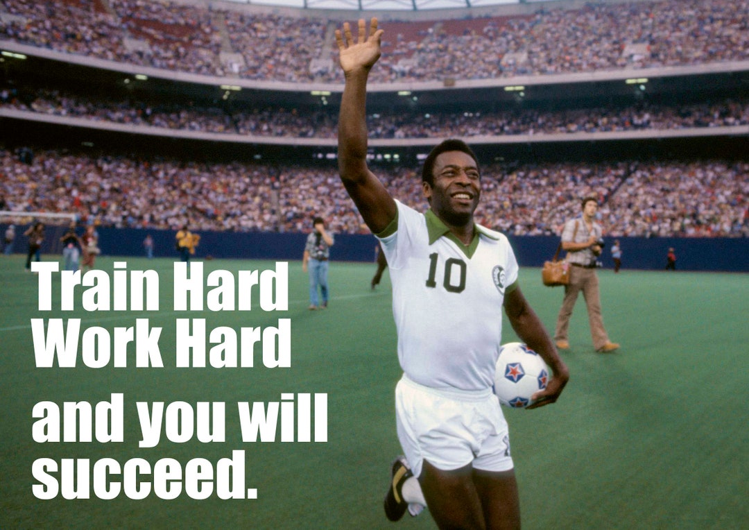 Pele Motivational Poster Pele Football Memorabilia Art Signed COPY Pele ...