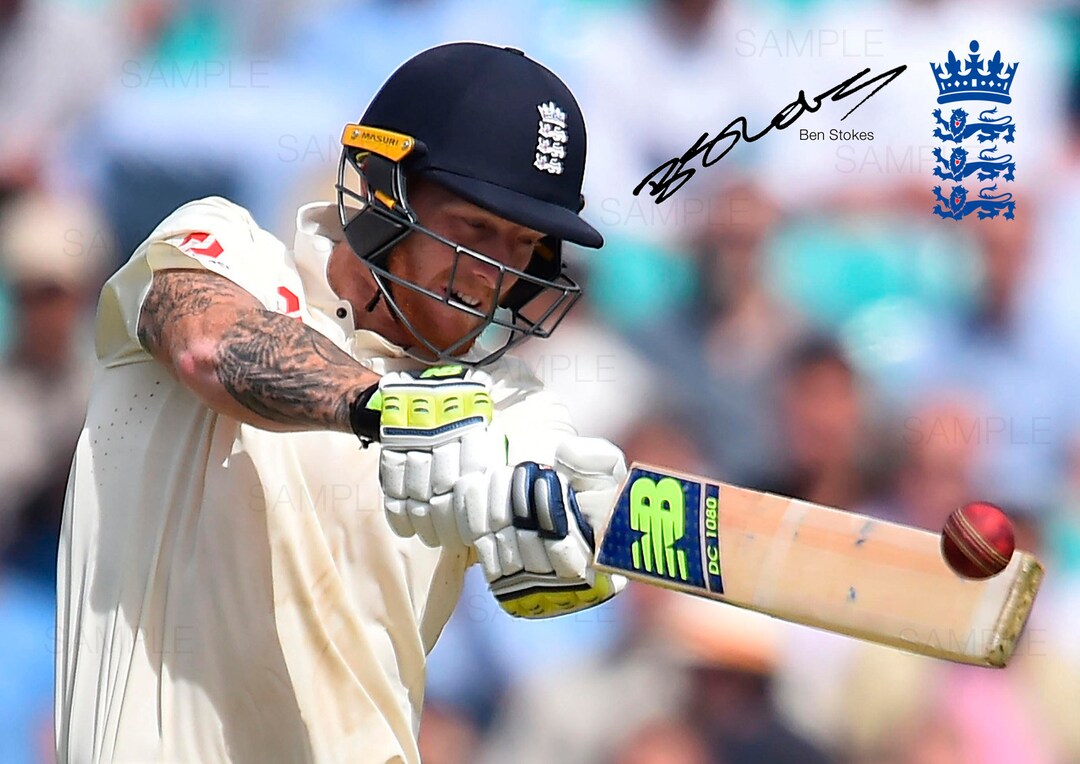 Ben Stokes Poster - England Cricket Poster - Signed (COPY) #3 (A4 29.7 ...