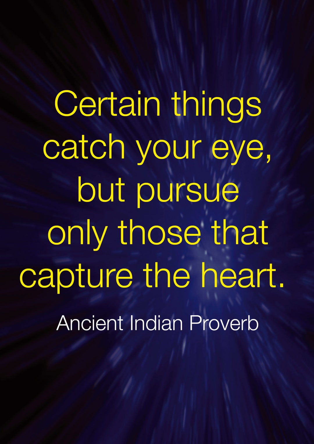 Motivational & Inspirational Poster Ancient Indian Proverb Quote Wall ...