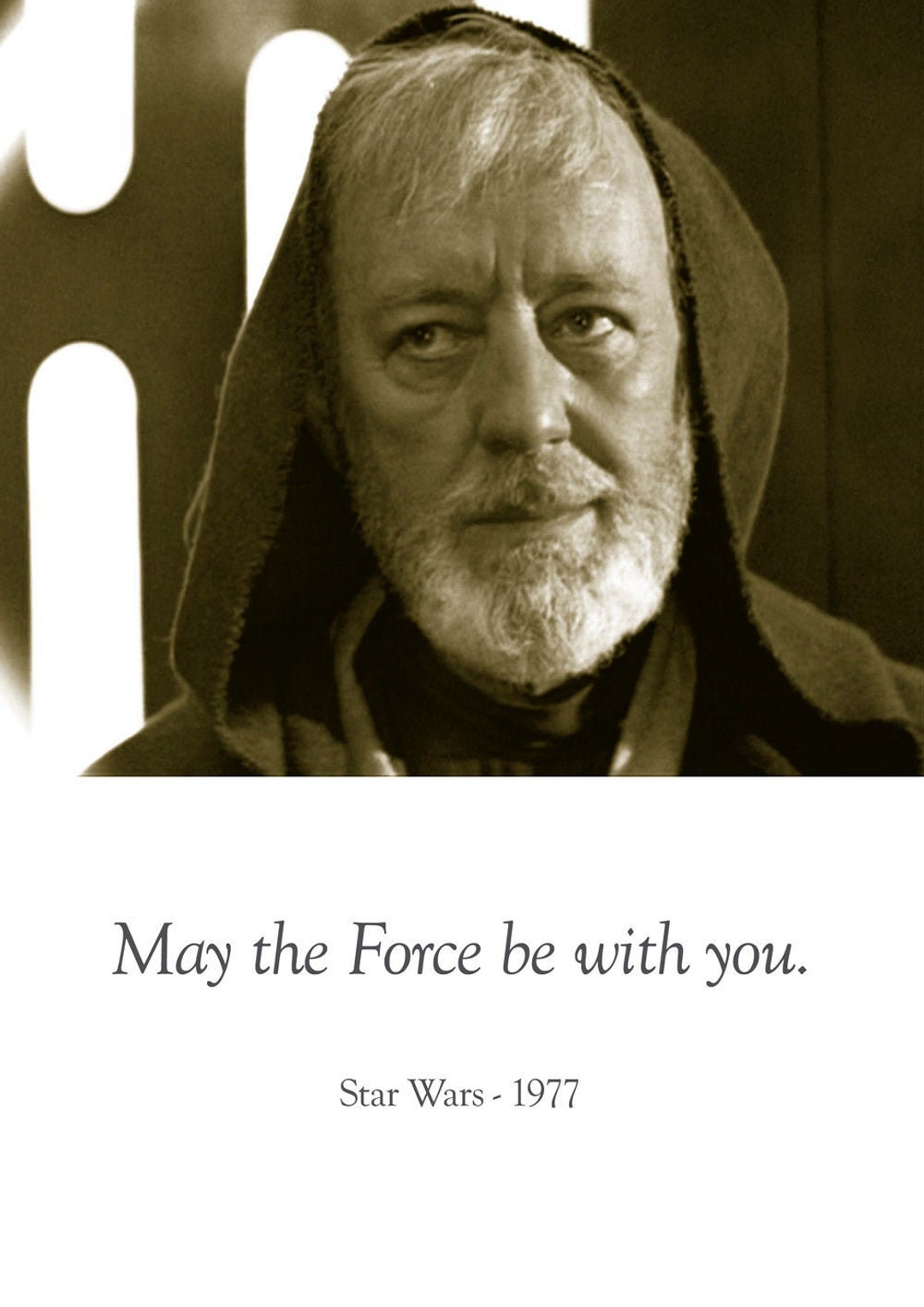 Star Wars Movie Poster 'may the Force Be With You' - Etsy