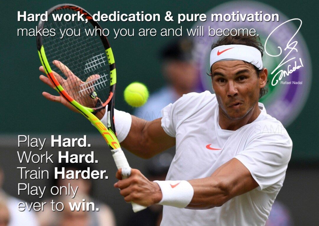 Rafael Nadal Poster - Wimbledon Tennis Poster - Motivational ...